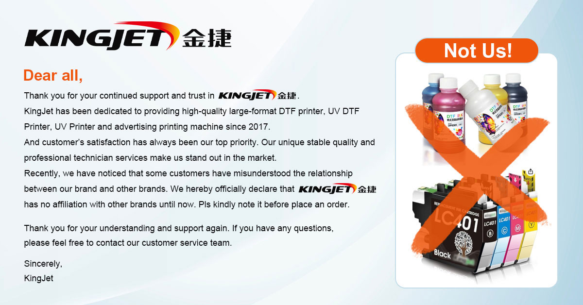 Announcement - KingJet Printer | Leading Manufacturer and Supplier of ...